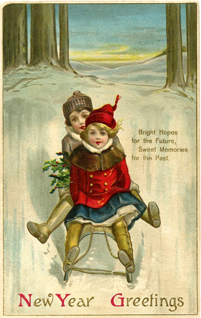 Vintage Happy New Year Postcards – Artelandia.it