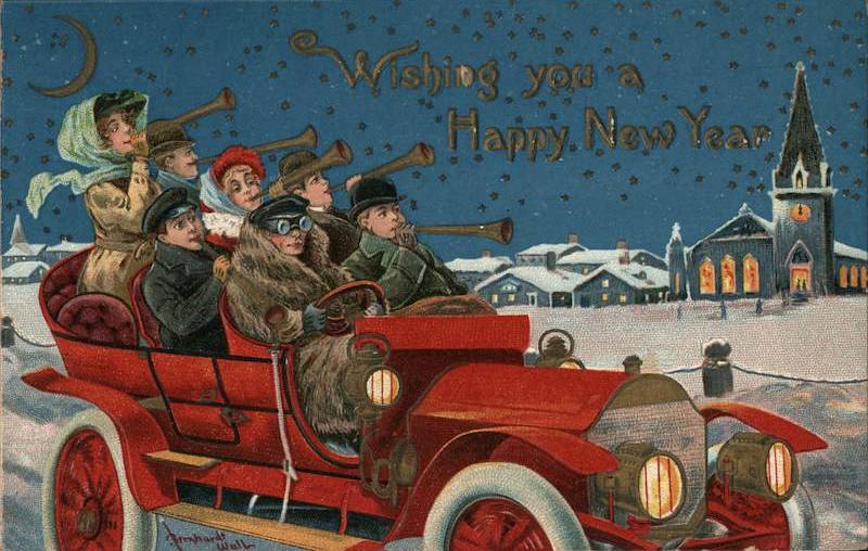 Vintage Happy New Year Postcards – Artelandia.it