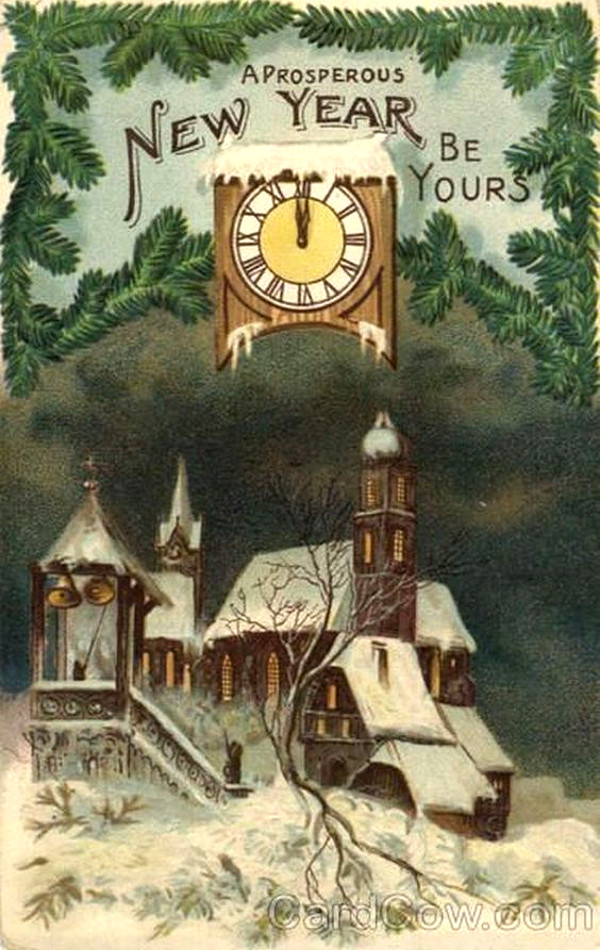 Vintage Happy New Year Postcards – Artelandia.it