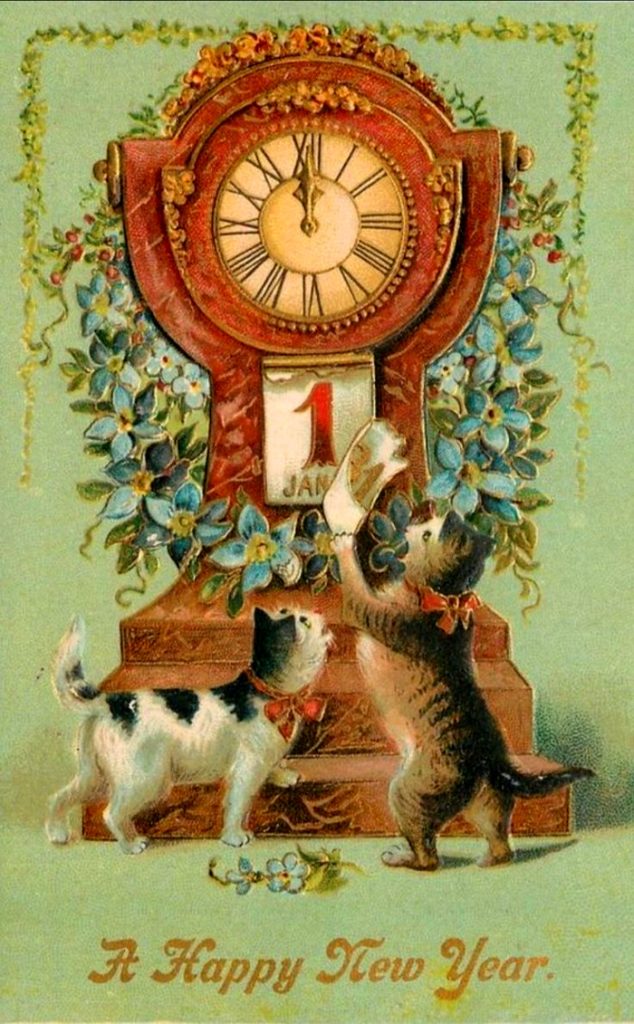 Vintage Happy New Year Postcards – Artelandia.it